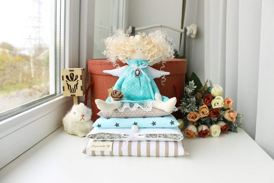 Princess and the Pea , Tilda Angel Doll, Fabric Interior Doll, Handmade ...