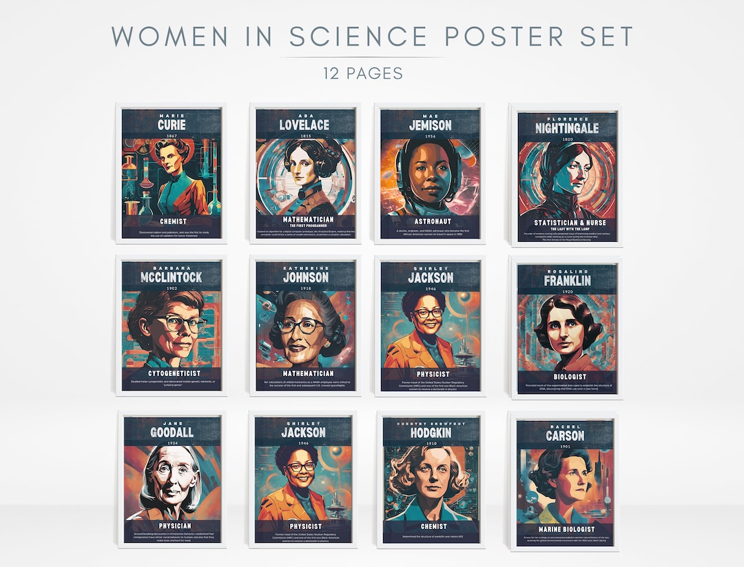 Famous Women Scientists Classroom Posters set of 16 /science Classroom ...
