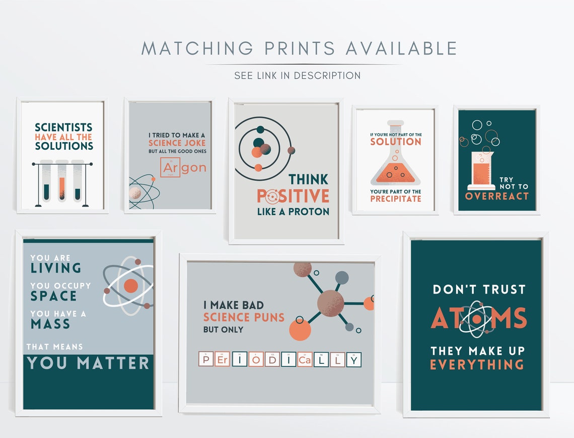 Science Classroom Posters / Science Art Prints / Science Gallery Wall ...