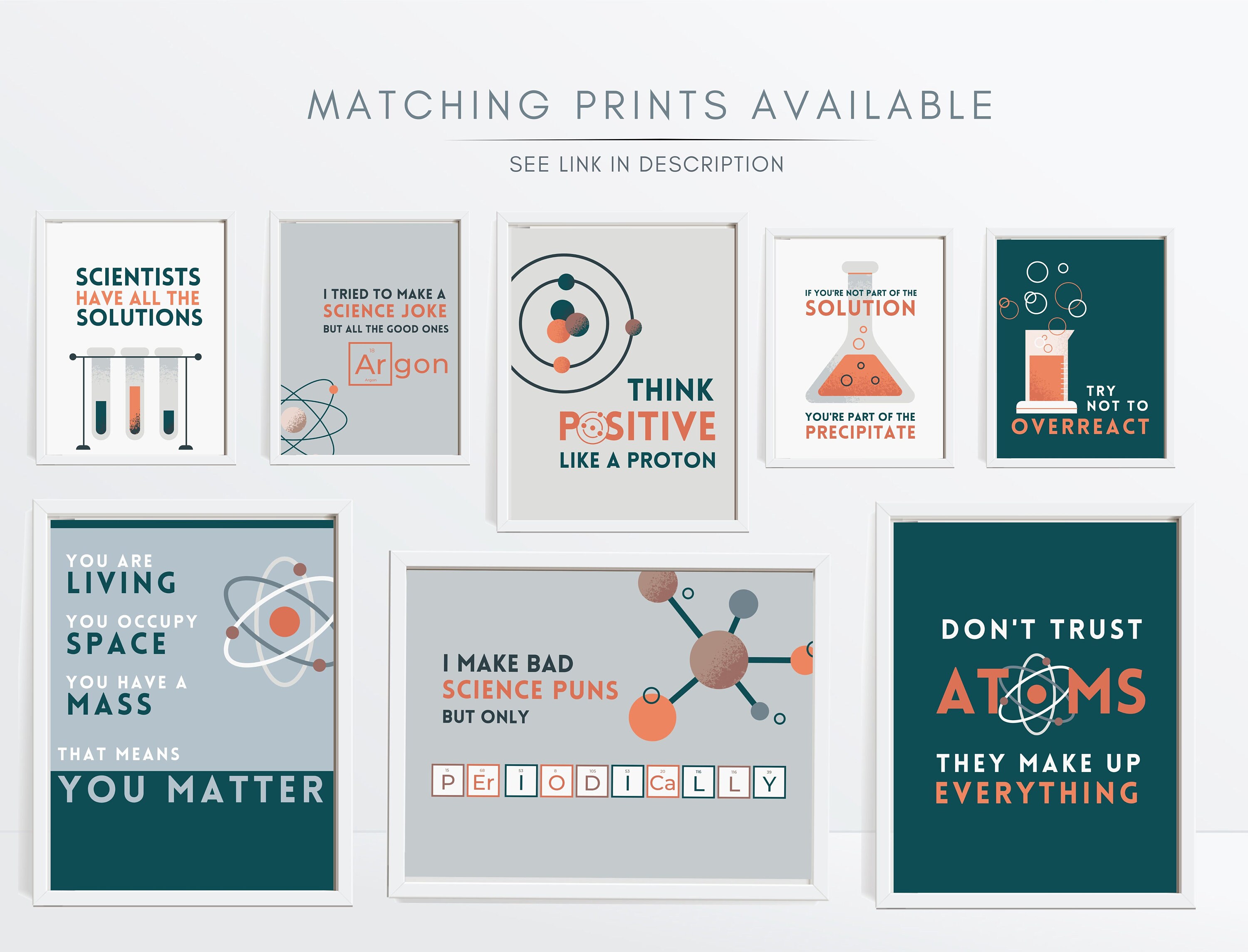 Science Classroom Posters / Science Art Prints / Science Gallery Wall ...