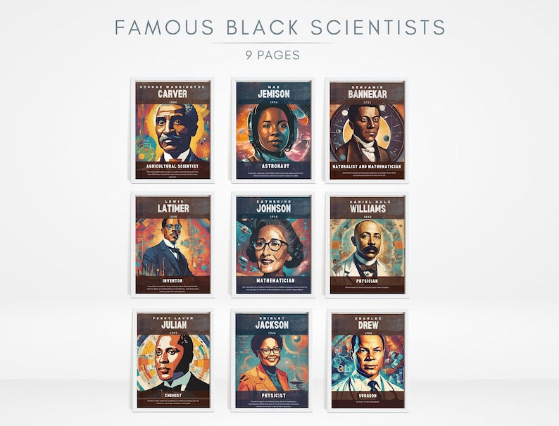 Famous Black Scientists Classroom Posters (set of 9) /science Classroom ...