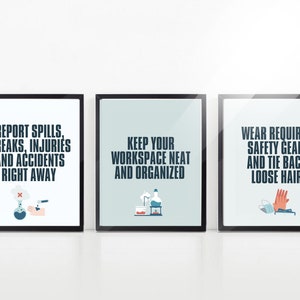 Science Classroom Lab Safety Posters / High School, Middle School ...
