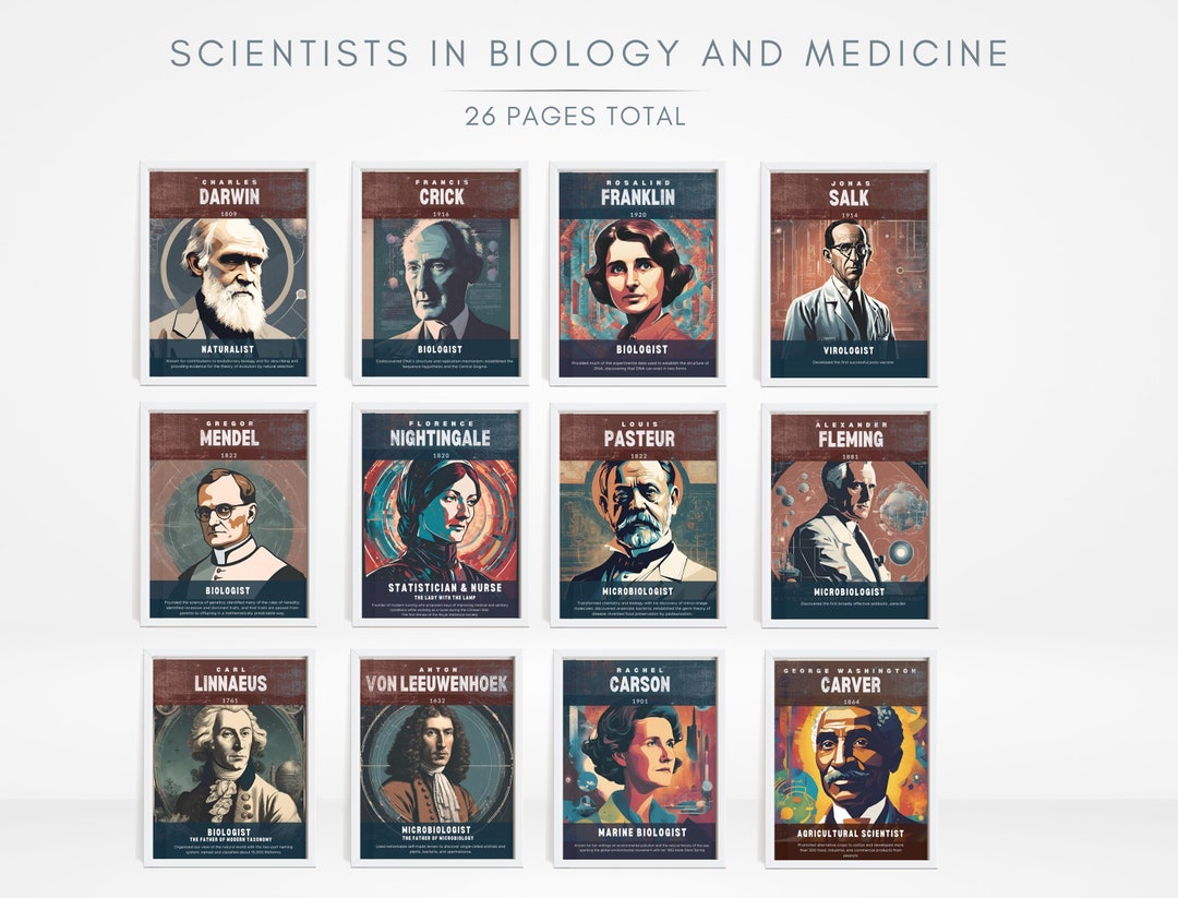 Famous Biologists Posters | STEM Classroom Decor (digital Download) - Etsy