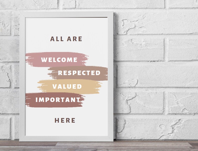 Inclusive Classroom Decor Set of 3 \ All Are Welcome Wall Art ...