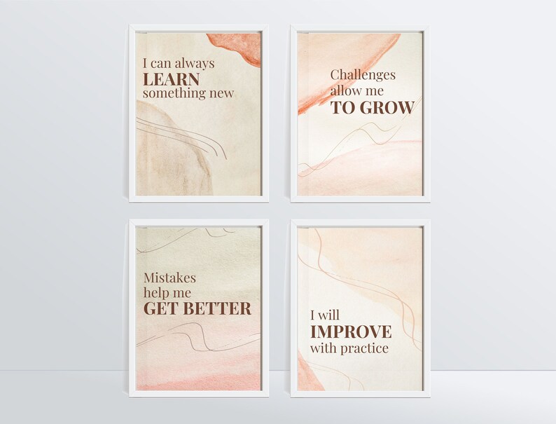 Growth Mindset Motivational Posters \ Inclusive Classroom Decor ...