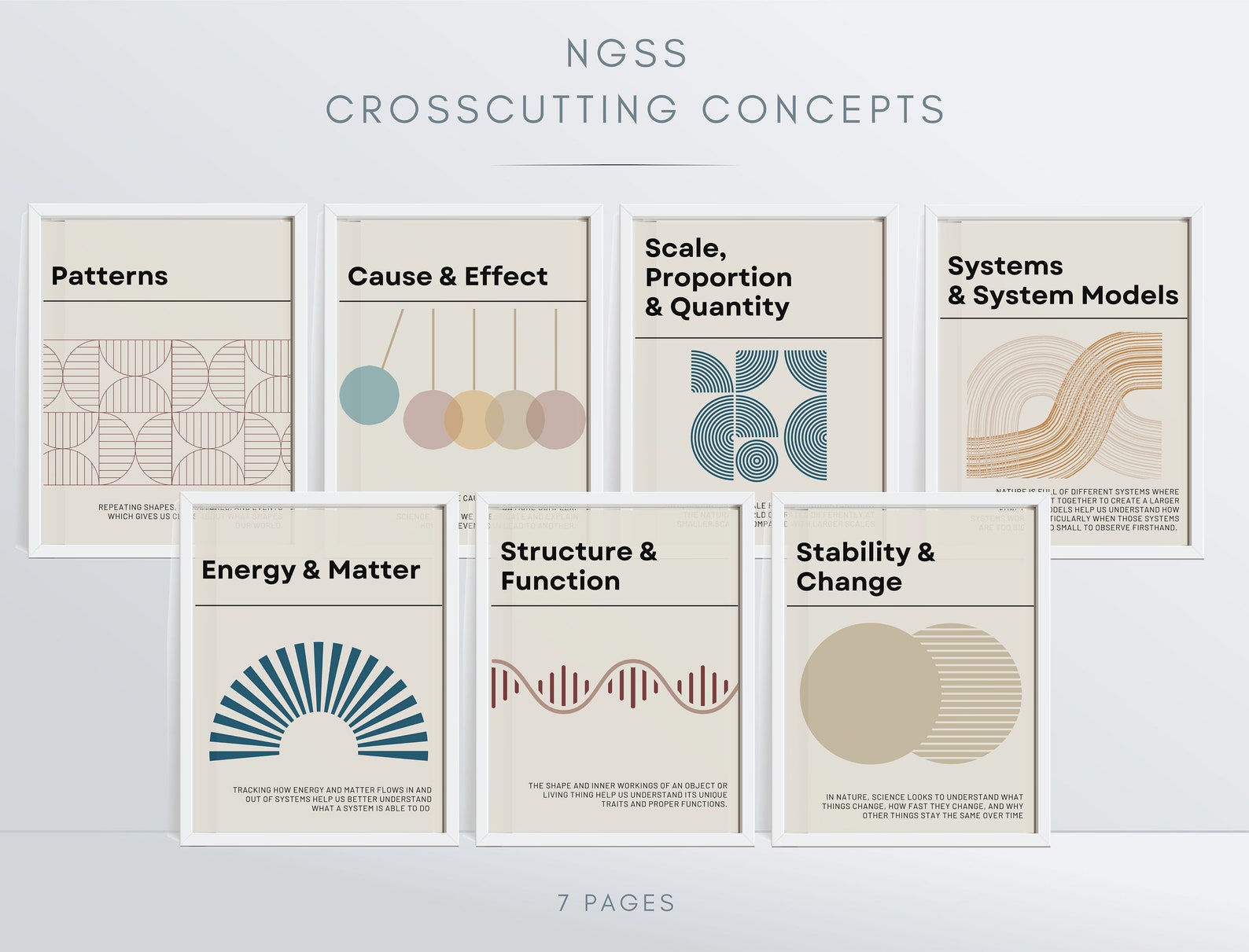 NGSS CCC Crosscutting Concepts Minimalist Poster /science Classroom ...