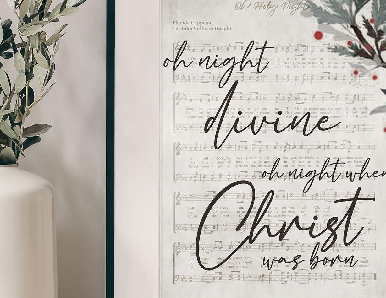 Christmas Sheet Music Printable Gift Set of 6 Gallery Wall / - Etsy