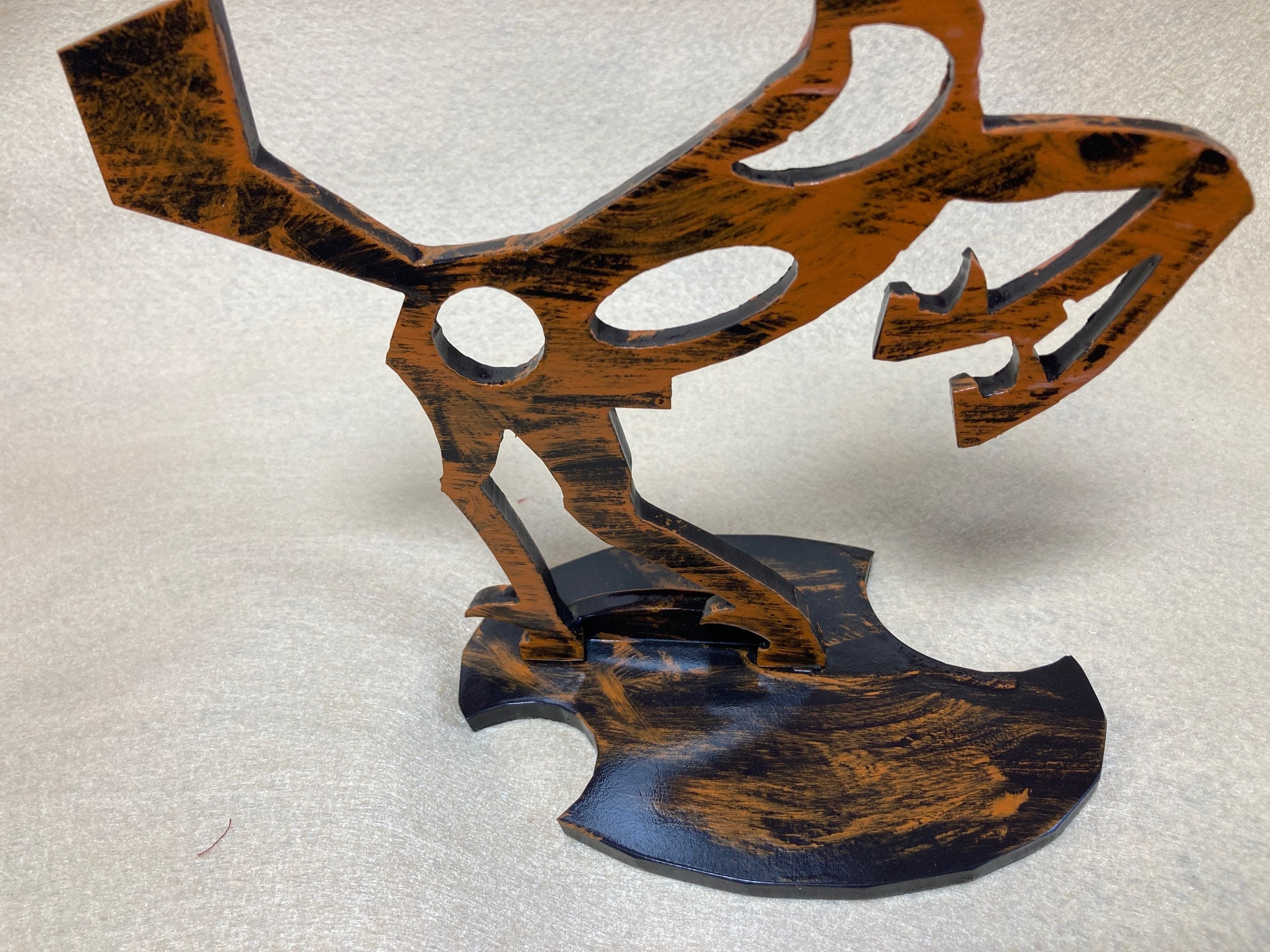 Rearing Pinto Horse Sculpture by Ironbearmarine Polychrome - Etsy