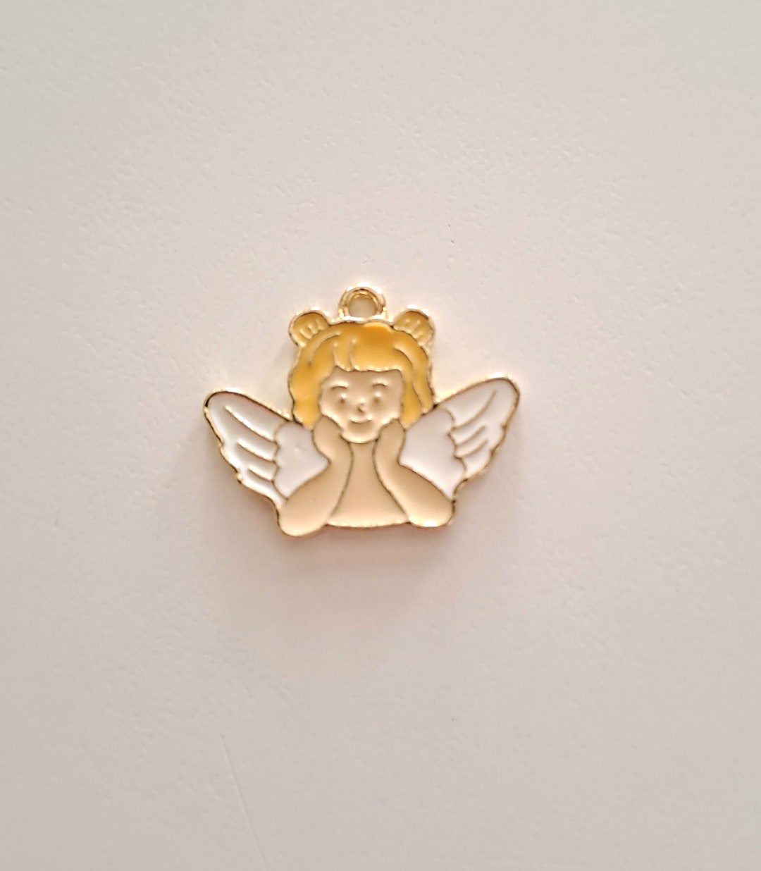 1 Cherub Angel Bead Charm, Enameled Colors - Etsy