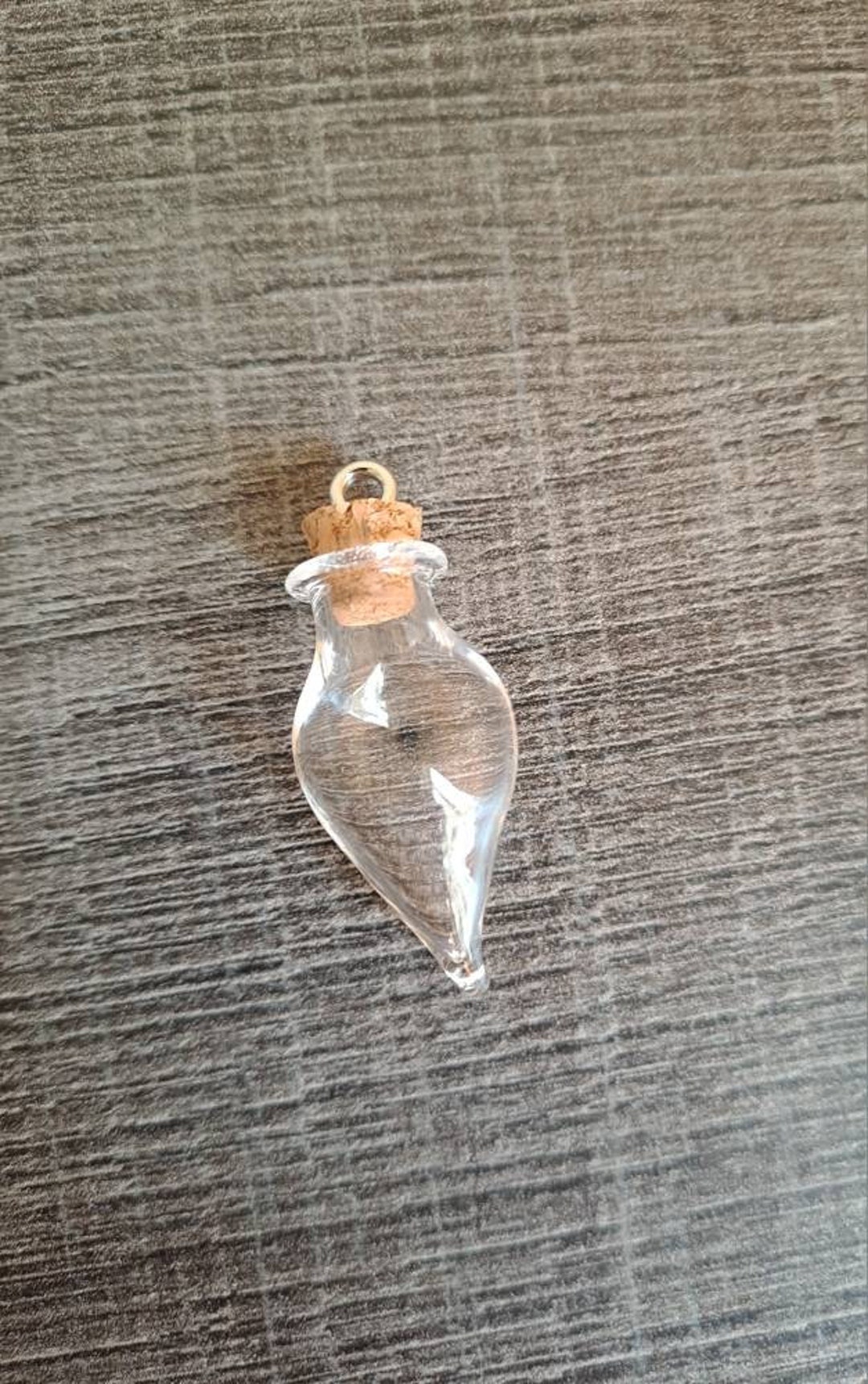 1 Glass Bottle Charm Message Cork Stopper Amphora Shape - Etsy