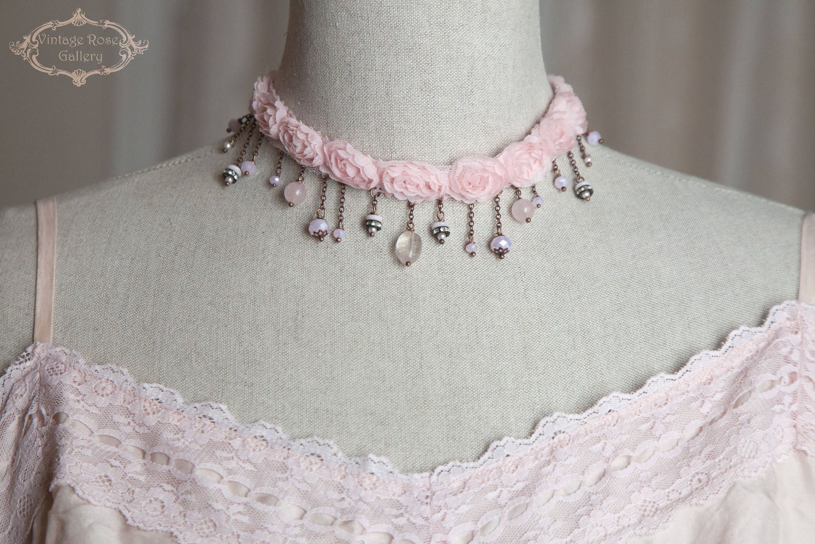 Bridal Pink Choker Pink Choker Lace Choker Wedding Tulle - Etsy