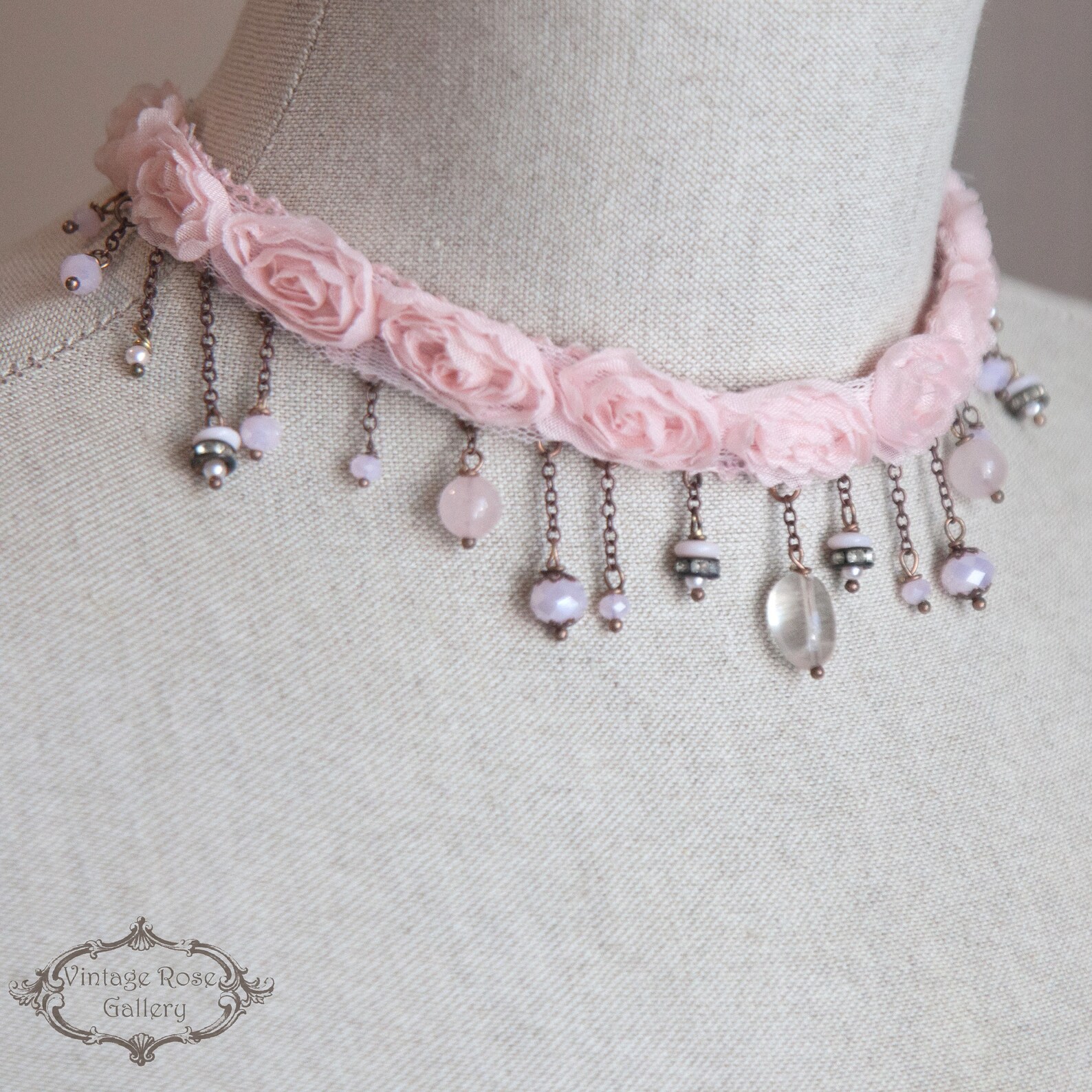 Bridal Pink Choker Pink Choker Lace Choker Wedding Tulle - Etsy