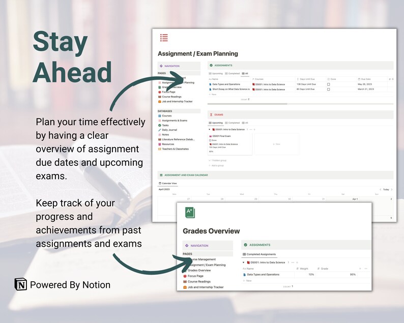 Notion Template Student Planner, Study Planner, Course Planner, College ...