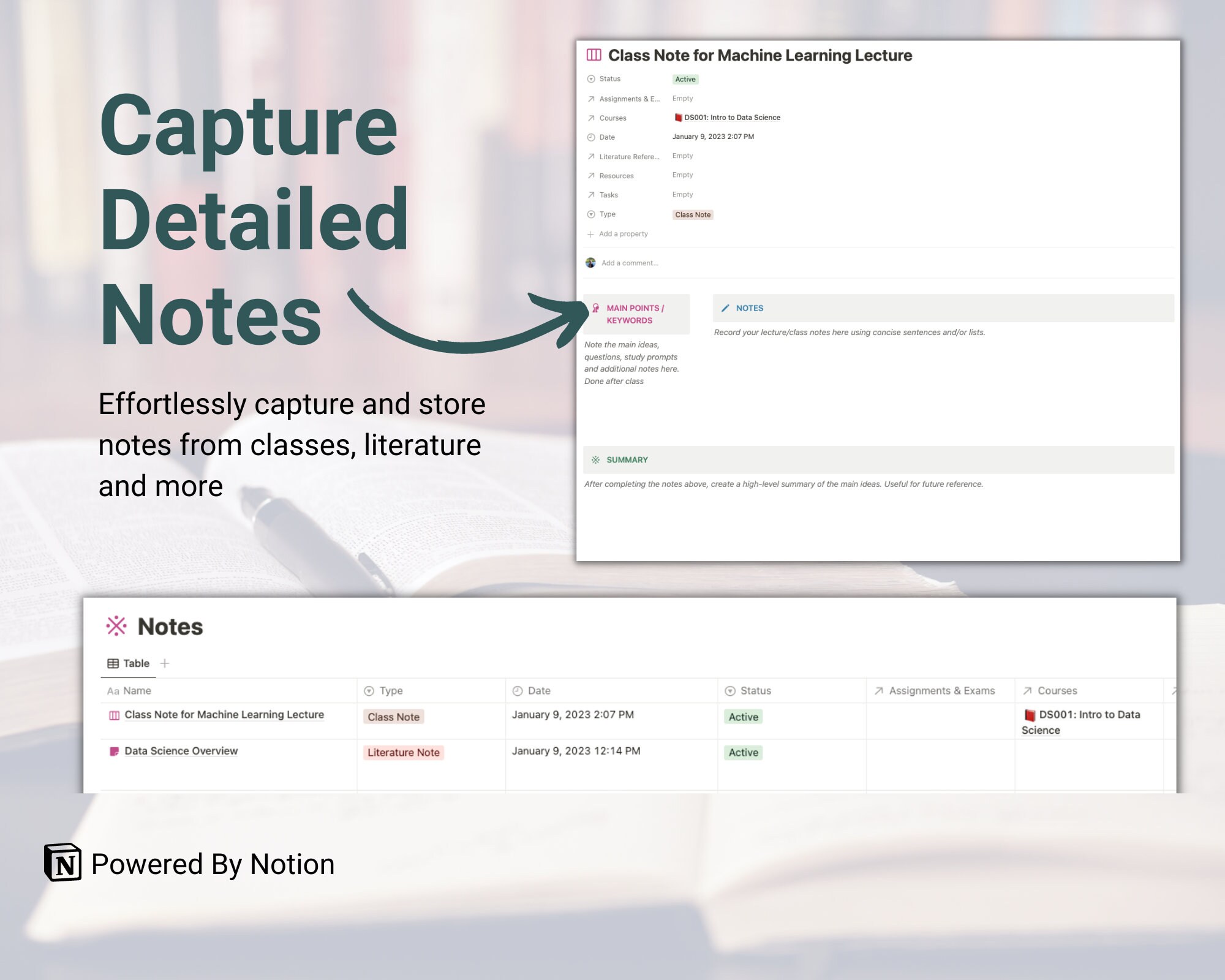 Notion Template Student Planner, Study Planner, Course Planner, College ...