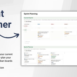 Agile (scrum) Project Management Notion Template - Etsy