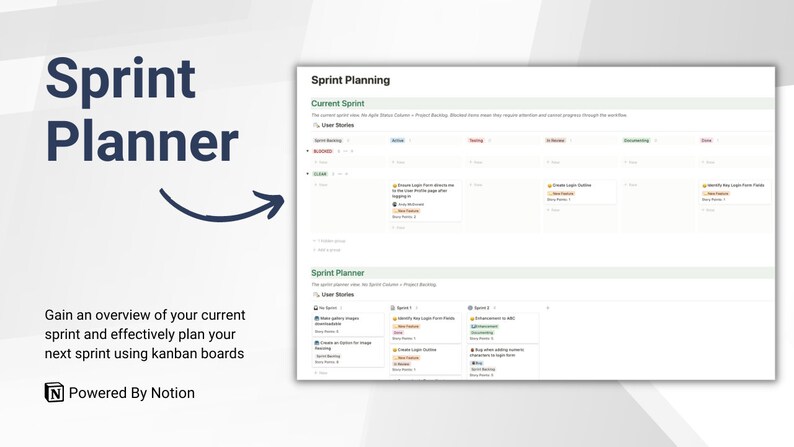 Agile (scrum) Project Management Notion Template - Etsy