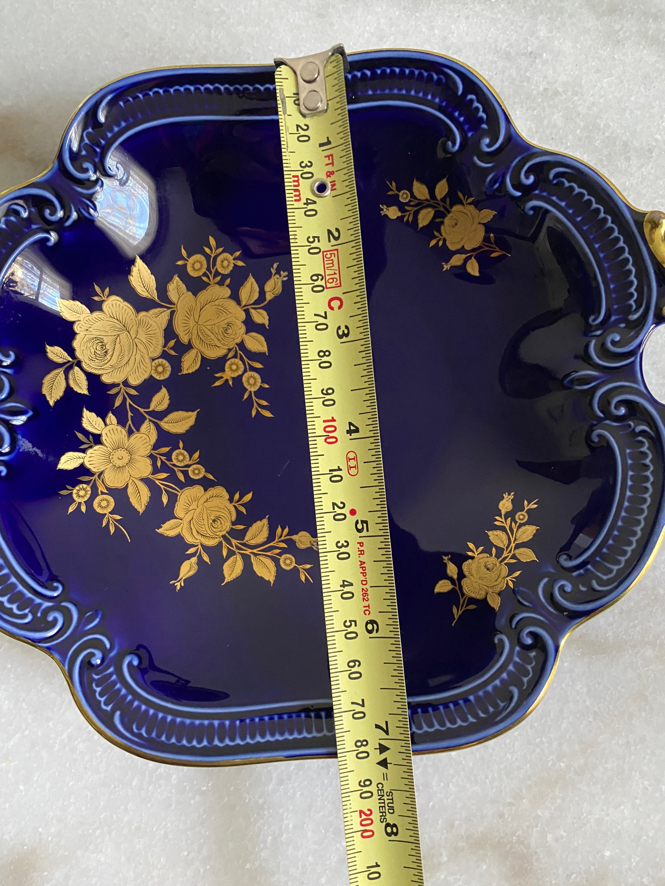 Vtg Echt Cobalt 24 Karat Gold 5 Plate Bavaria Porzellan - Etsy