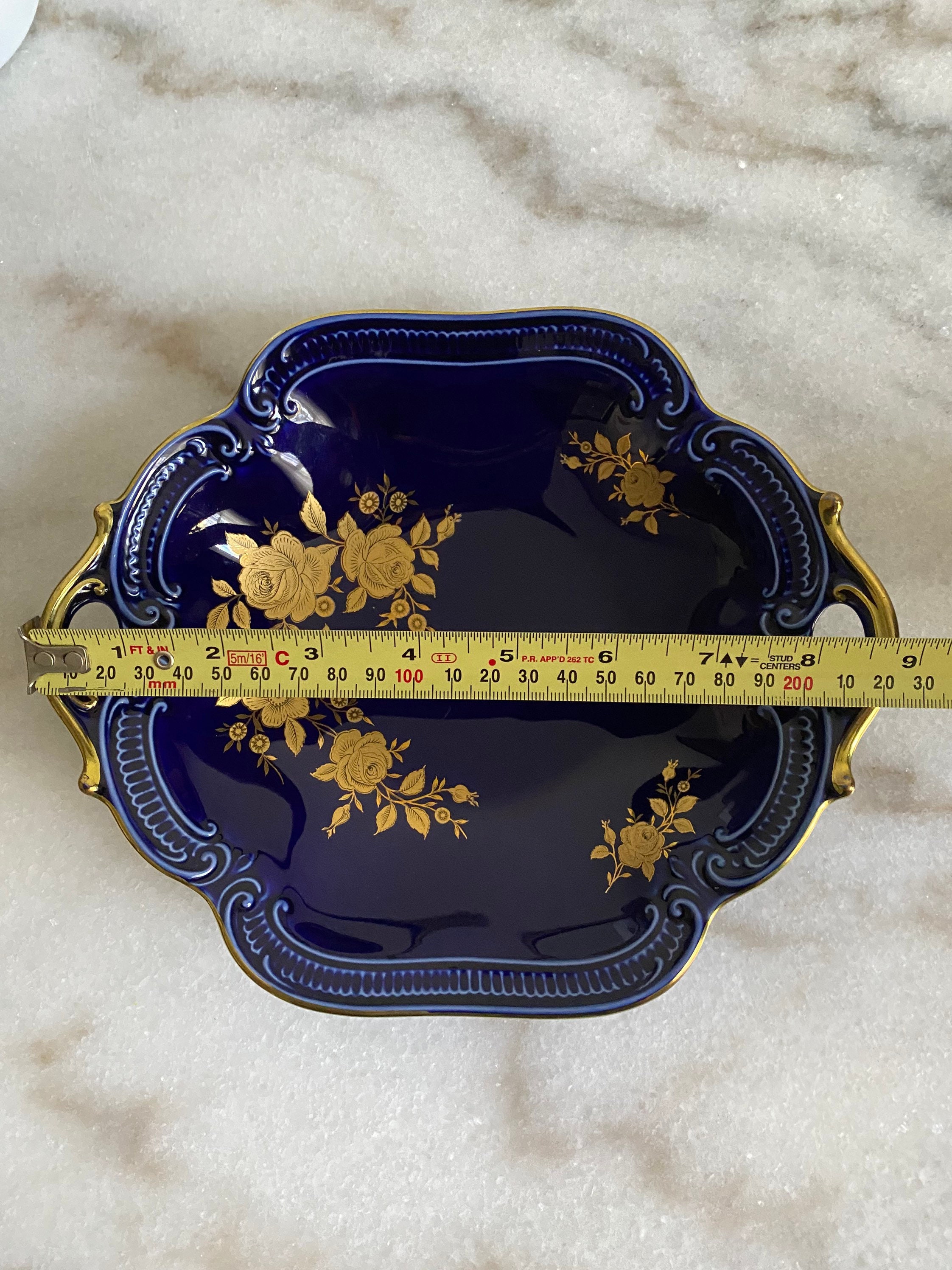 Vtg Echt Cobalt 24 Karat Gold 5 Plate Bavaria Porzellan - Etsy