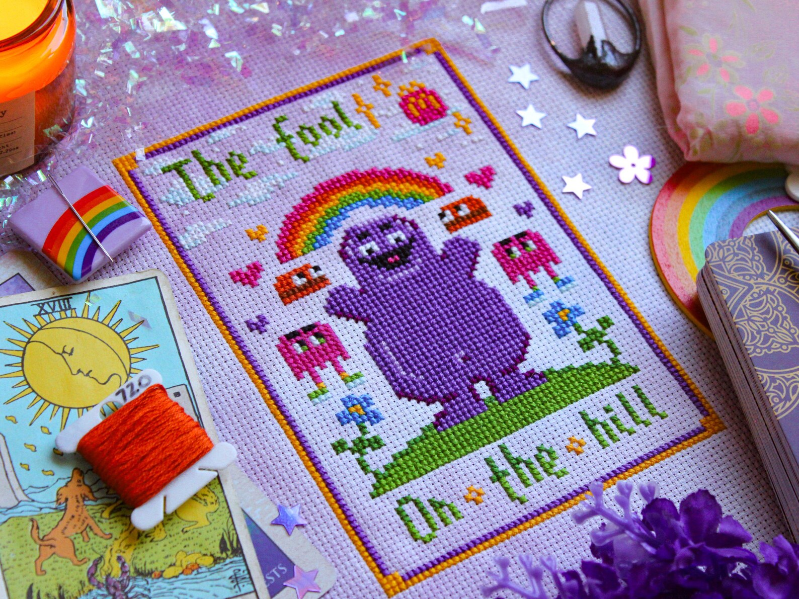 Grimace Cross Stitch Pattern PDF - the Fool - Fast Food Friends 90s ...
