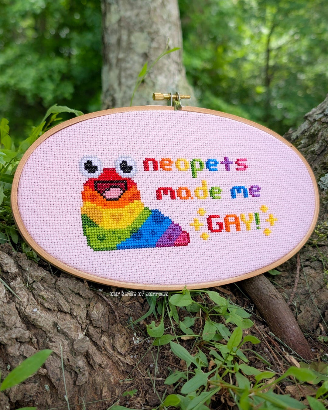 Rainbow Slorg Cross Stitch Pattern - Gay Neopets Nostalgia - PDF ...