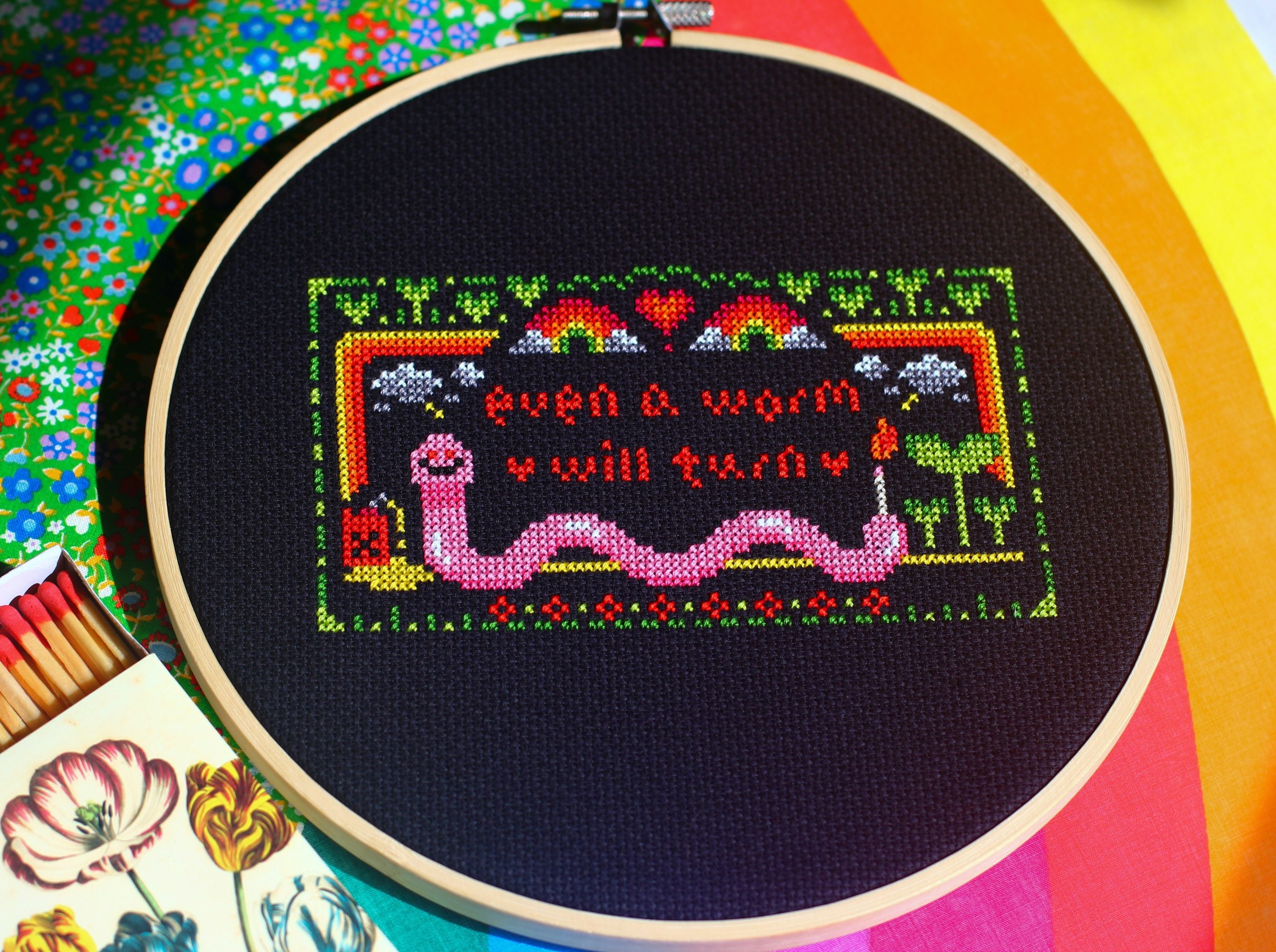 Arson Worm PDF Cross Stitch Pattern Digital Download Pattern, Even A ...
