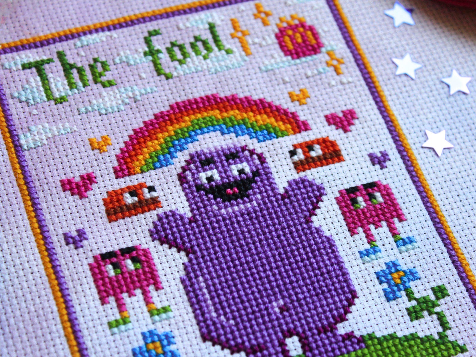 Grimace Cross Stitch Pattern PDF - the Fool - Fast Food Friends 90s ...