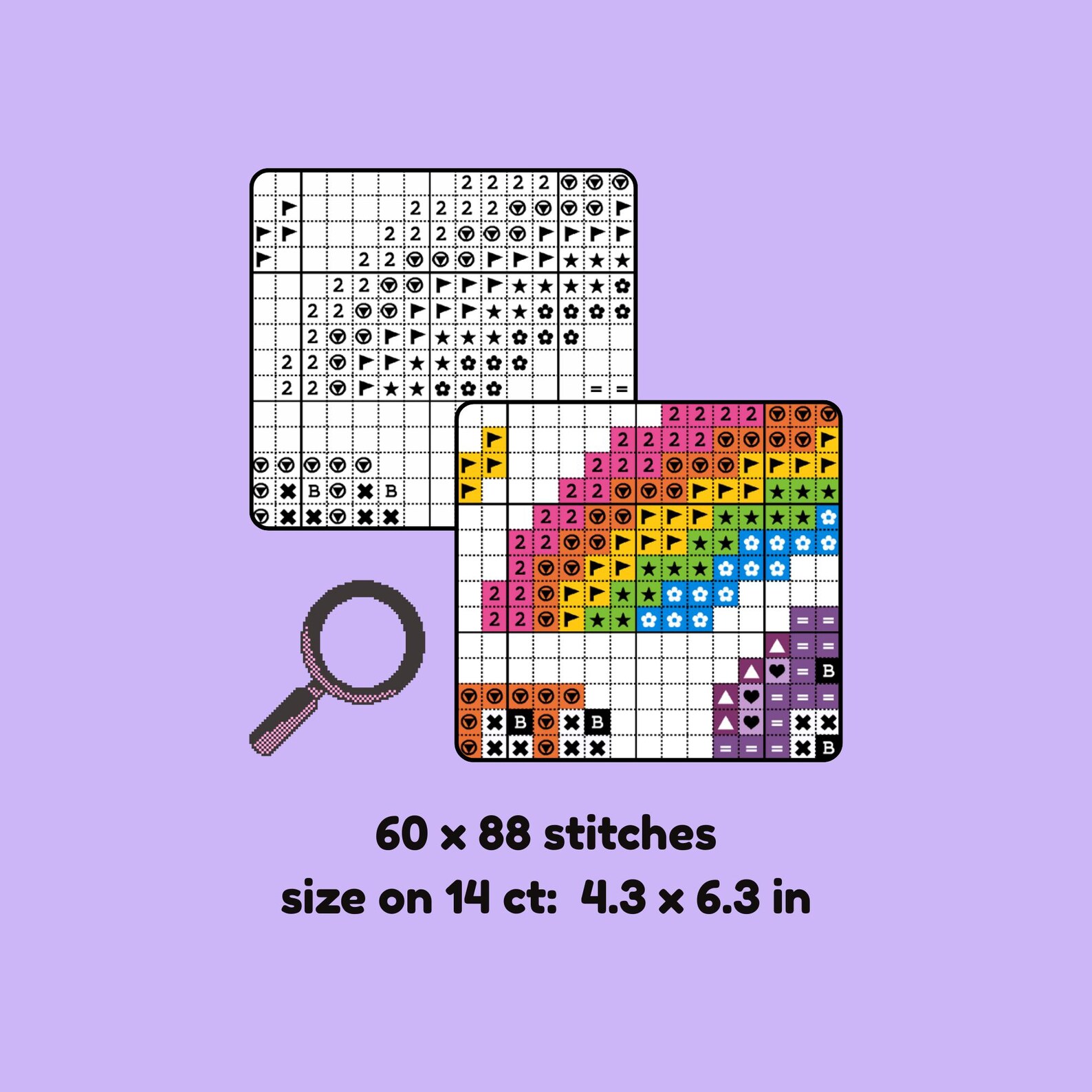 Grimace Cross Stitch Pattern PDF - the Fool - Fast Food Friends 90s ...