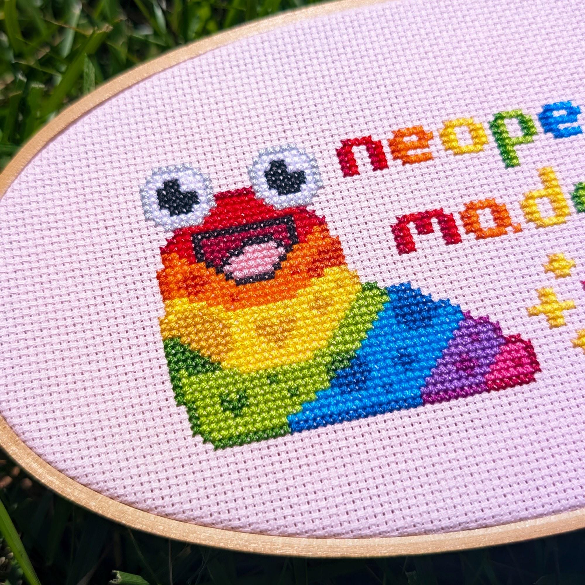 Rainbow Slorg Cross Stitch Pattern - Gay Neopets Nostalgia - PDF ...