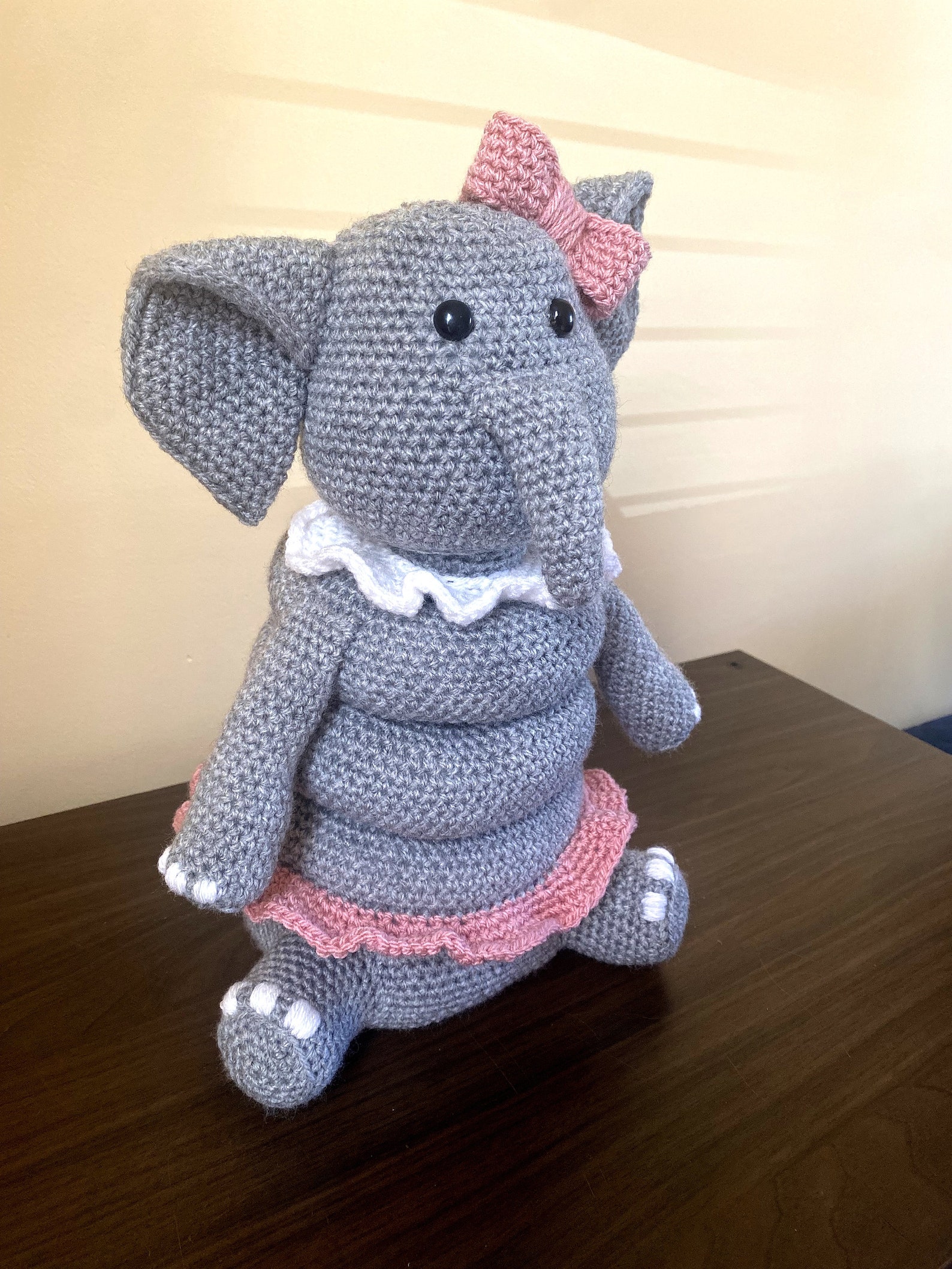 Crochet Elephant Ring Stacker Pattern: Amigurumi Baby Toy (PDF) - Etsy