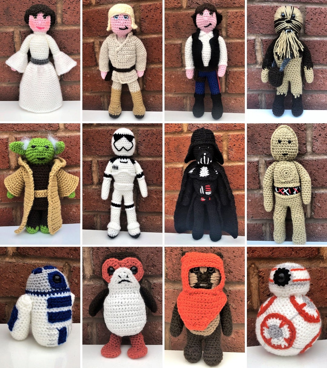 PDF Crochet Pattern | 12 Star Wars Crochet Patterns | Star Wars | Star ...