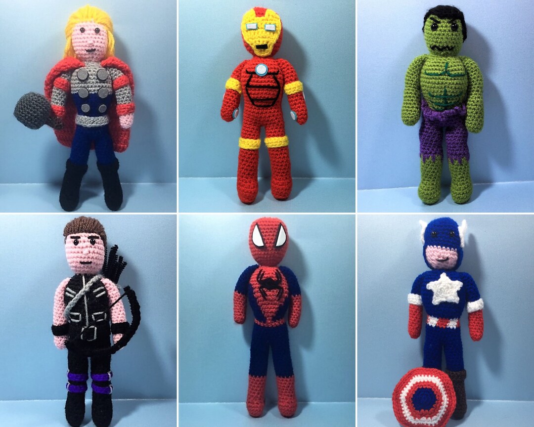 PDF Crochet Pattern | 6 Avenger Crochet Patterns | the Avengers ...