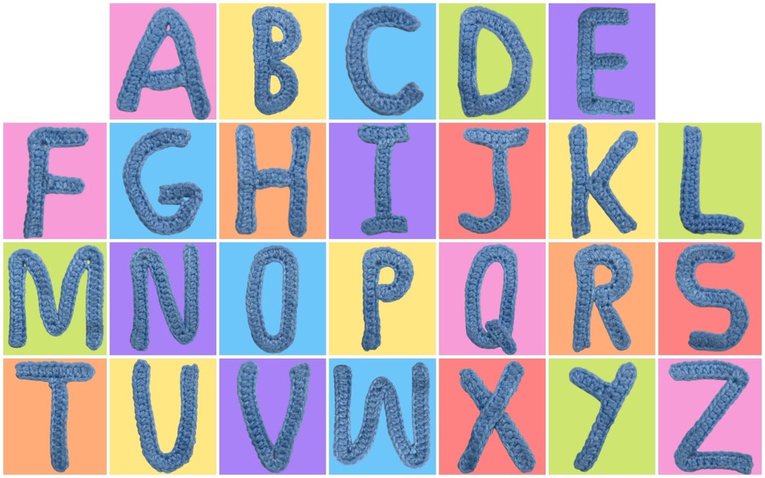 PDF Crochet Pattern | Alphabet Crochet Motifs | Crochet Letters A-Z ...