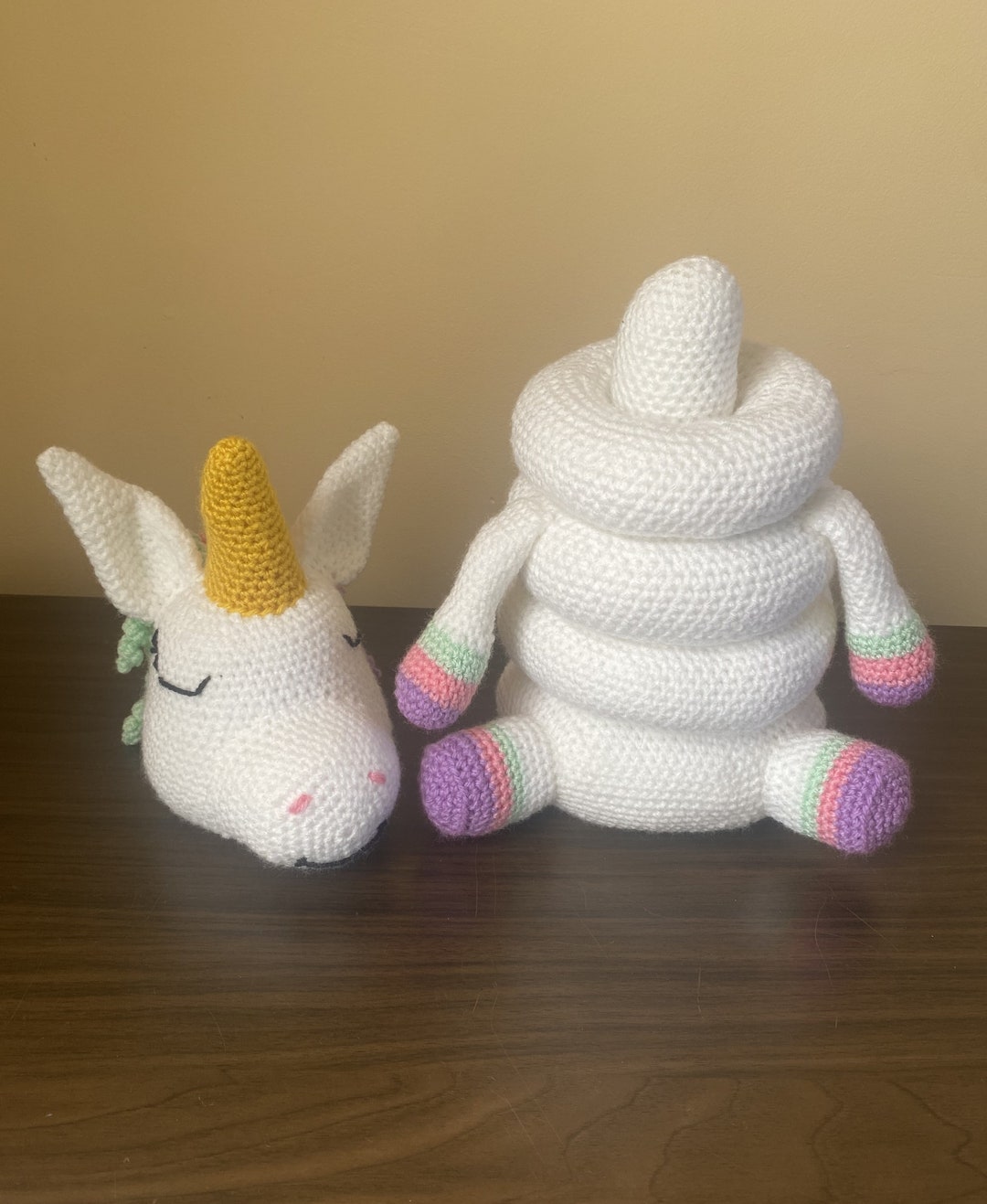 Crochet Unicorn Ring Stacker Pattern: Amigurumi Baby Toy (PDF) - Etsy