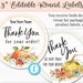 Fall Round Sticker, Editable Label, 3 Inch Round Label, Pumpkin Label ...