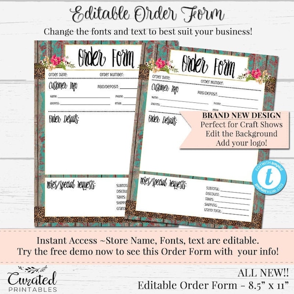 Custom Order Form - Etsy