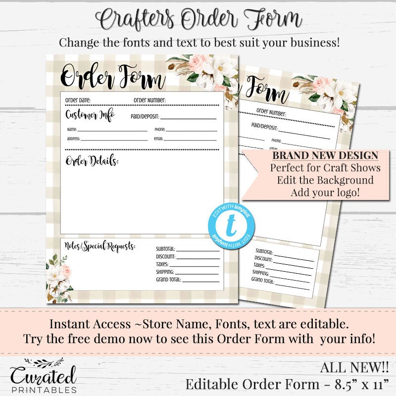 Custom Order Form - Etsy