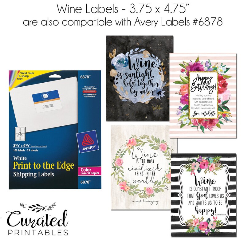 Editable Wine Label, Funny Wine Label, Custom Wine Label, DIY Wine ...