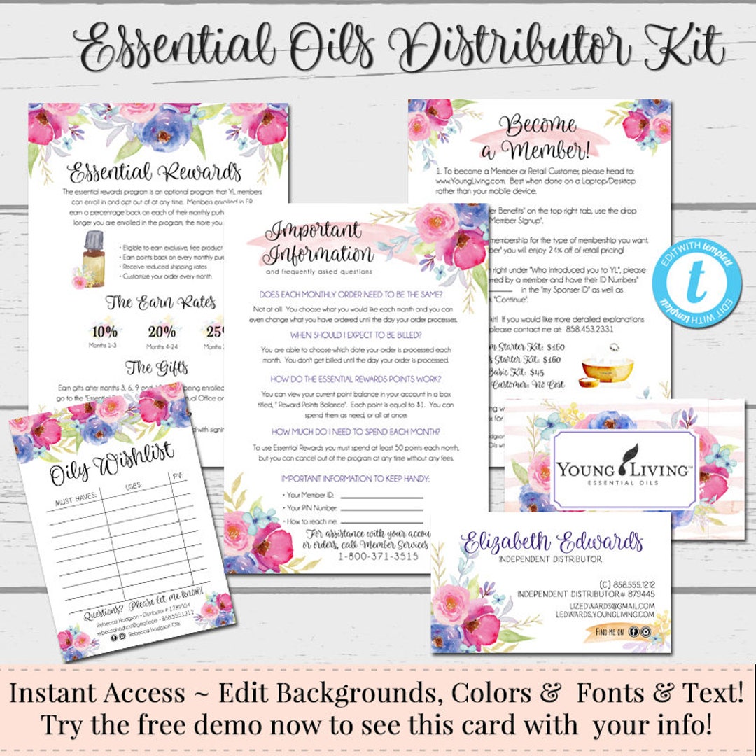 Essential Oils Distributor Kit, Mini Essential Oils Bundle, Essential ...