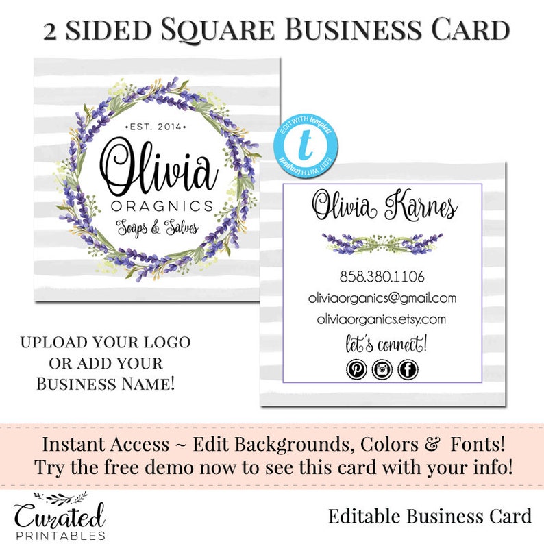 Lavender Facebook Set Customizable Facebook DIY Facebook | Etsy