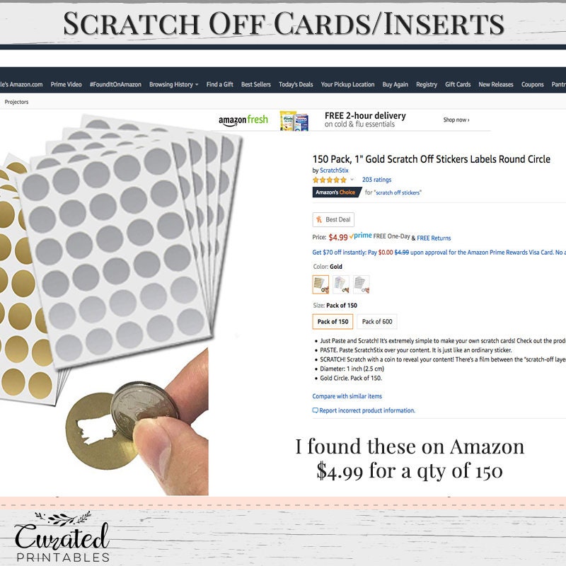 Scratch off Card Scratch off Coupon Business Card Editable - Etsy
