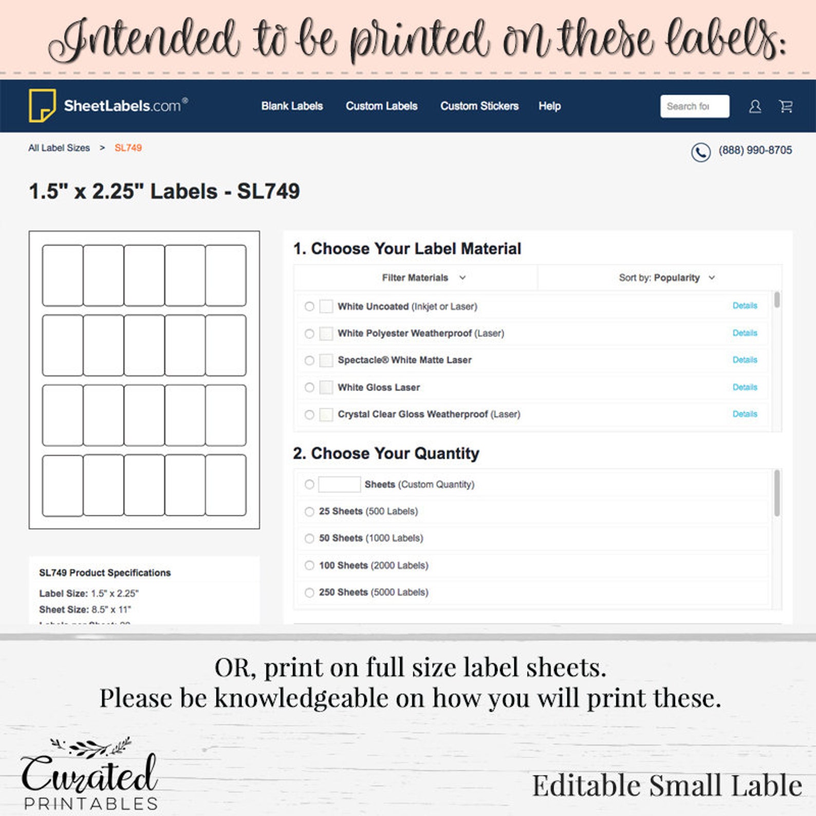 DIY Small Label, Editable Label, Small Product Label, DIY Ingredient ...