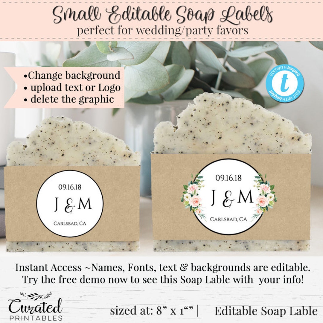 Soap Label, Editable Label, Bath Product Label, DIY Ingredient Label ...