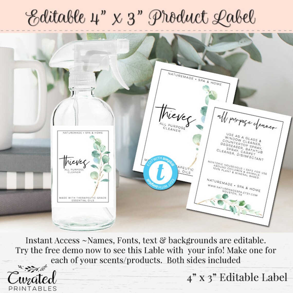 DIY Bottle Label Editable Bottle Label DIY Bottle Label - Etsy