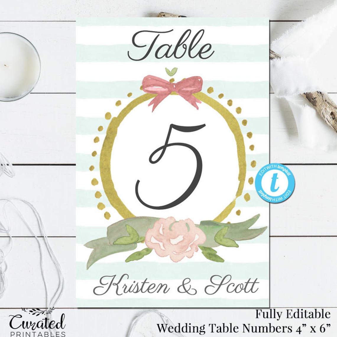 Wedding Table Numbers, Boho Table Numbers, DIY Wedding, Printable ...