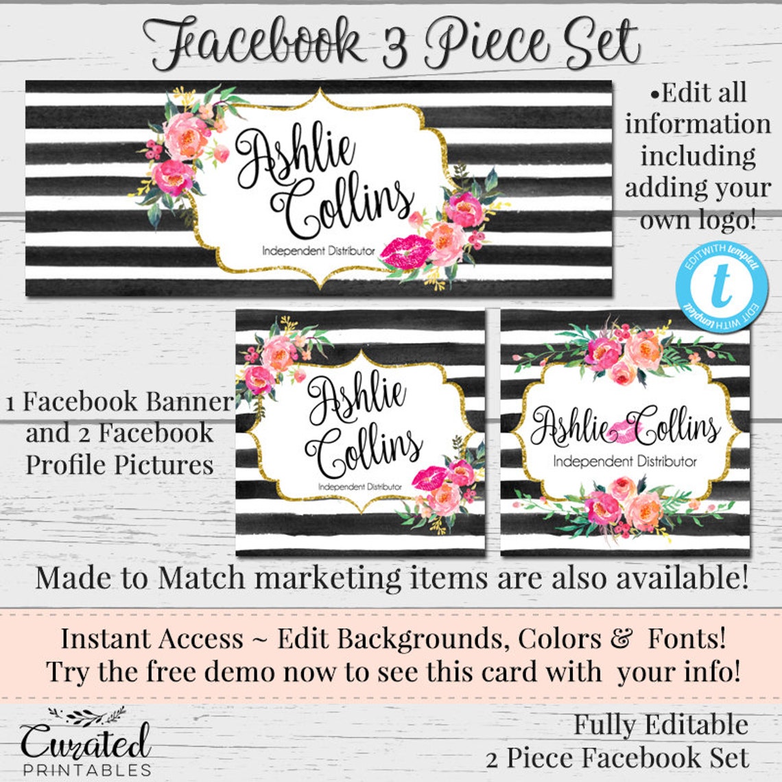 Etsy Cover Photo DIY Etsy Banner Editable Etsy Set DIY Etsy - Etsy