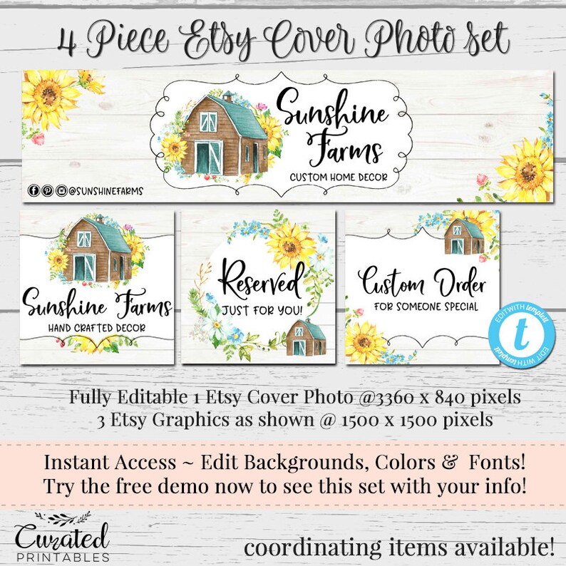 DIY Barn Facebook Group Set, Customizable Facebook Set, DIY Facebook ...