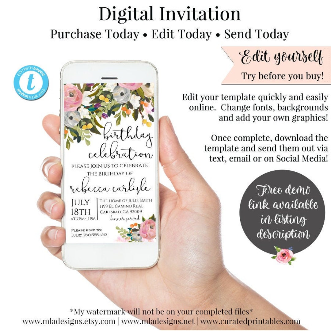 Electronic Invitation, Digital Invitation, Smartphone Invitation ...