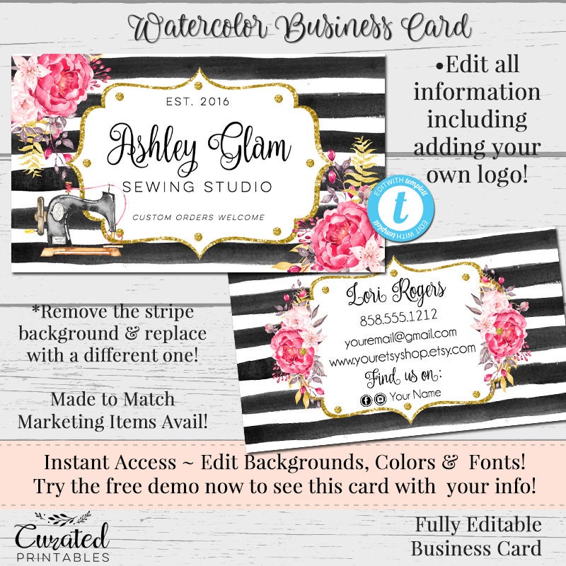 Sewing Facebook Set, Customizable Facebook, Editable Facebook, Editable ...