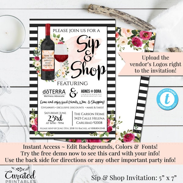 Sip and See Invite - Etsy