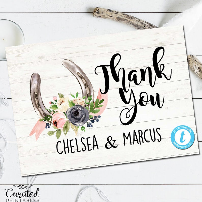 Country Wedding Invitation, Invitation Template Set, Wedding Template ...